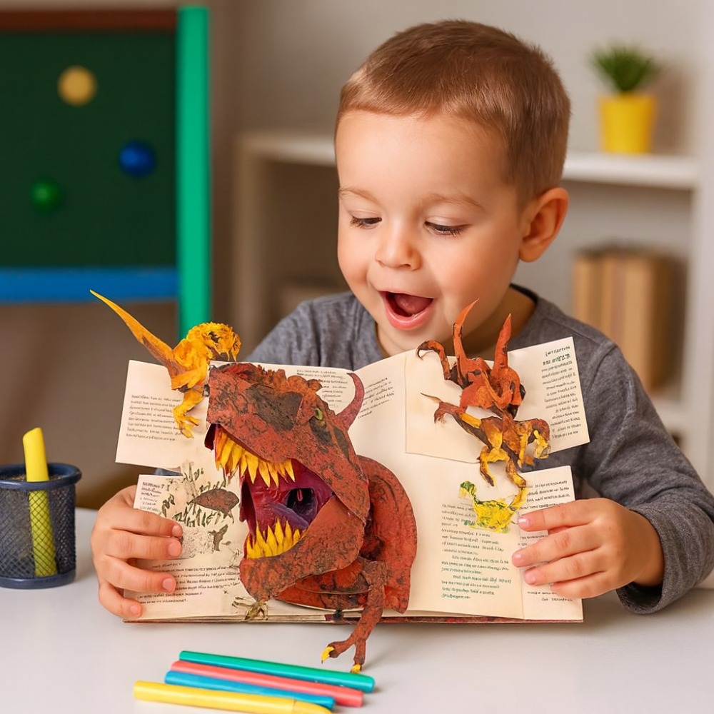 Kids Dinosaur Pop-Up Book - 3D Interactive Educational Science Gift ...