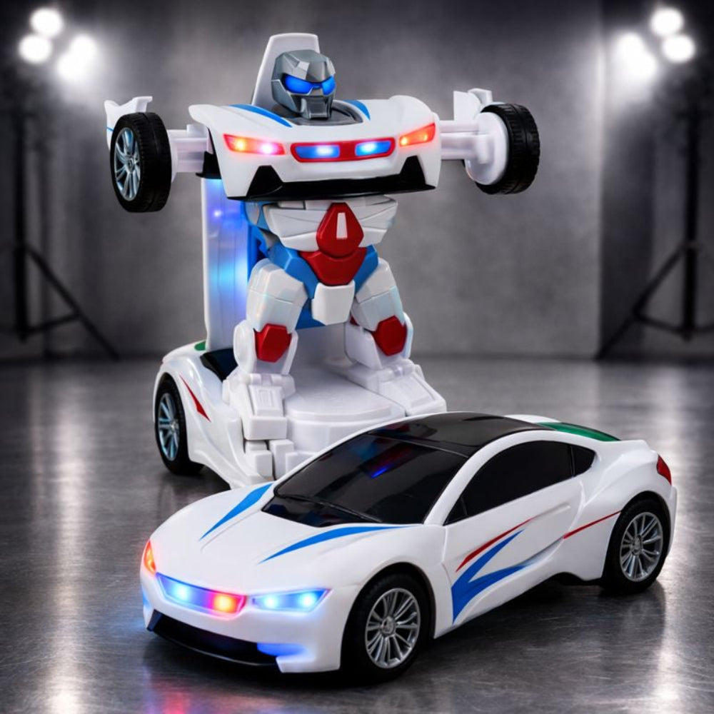 Robot Toy Transforming Car Lights Sounds Kids – Slumberkiddies