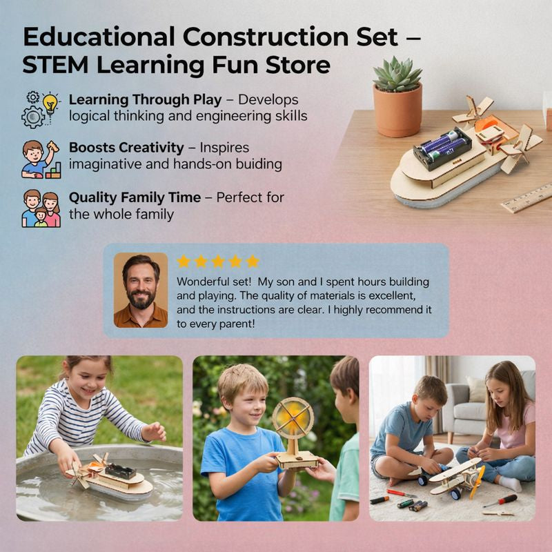 STEM Building Kit Engineering Kids Learning Play – Slumberkiddies