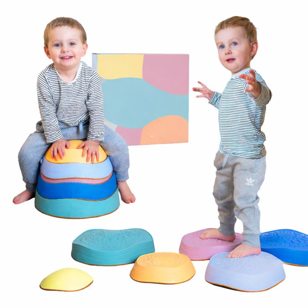 Wooden Stepping Stones Kids Balance Coordination Toy Set – Slumberkiddies