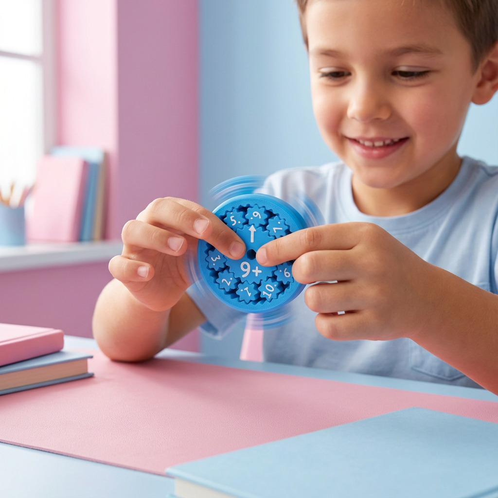 Math Learning Toy Fidget Spinner Kids Numbers Counting Game Toy ...